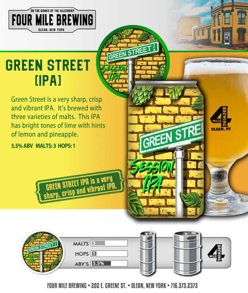 Green Street IPA Now Available in Cans – Four Mile Brewing